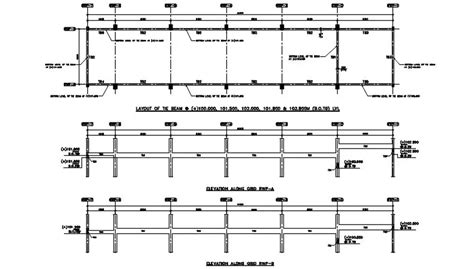 The Layout Of The Tie Beam Detail Drawing Stated In This Autocad File Download This 2d Autocad