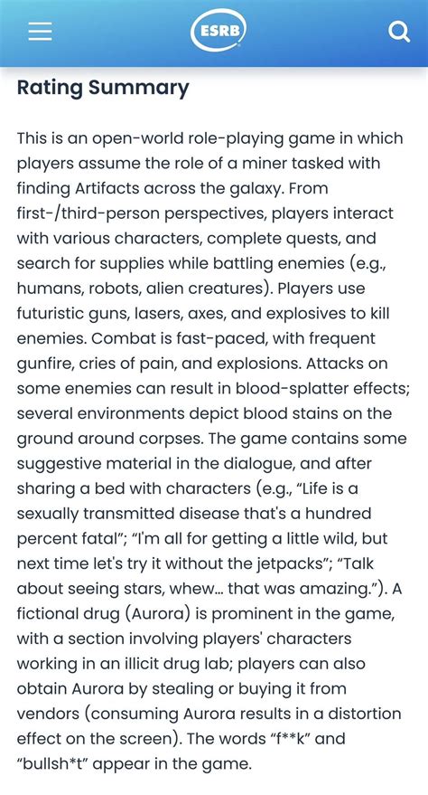 The Esrb Rating For Those Wondering Rstarfield