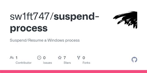 github sw1ft747 suspend process suspend resume a windows process