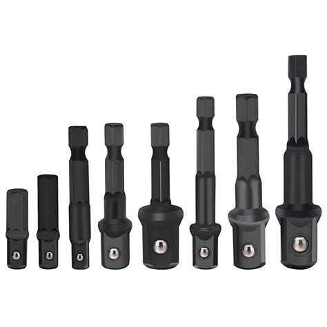 Hlzs Drill Socket Adapter For Impact Driver With Hex Shank To Square