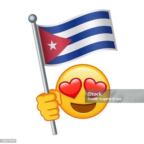 Emoji With Cuba Flag Large Size Of Yellow Emoji Smile Stock