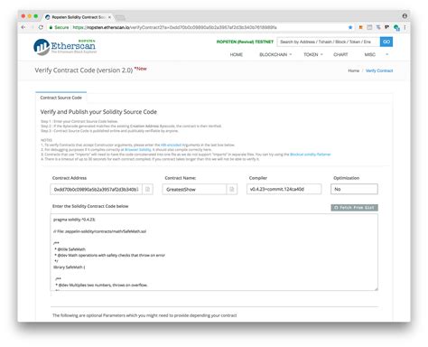 How To Verify And Publish On Etherscan By Dan Emmons Coinmonks Medium