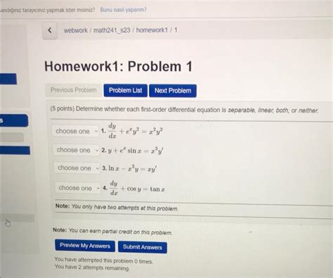 Solved 5 Points Determine Whether Each First Order