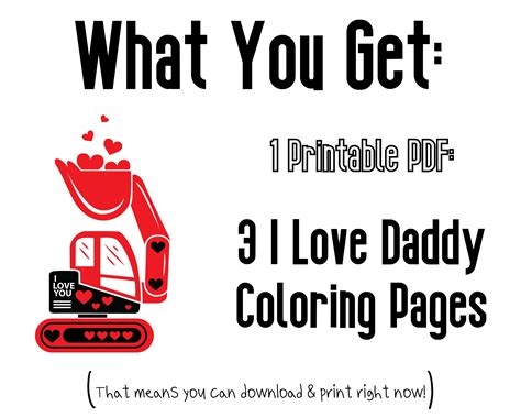 I Love Daddy Coloring Pages For Ddlg Ddlb Daddy Dom Cute Etsy