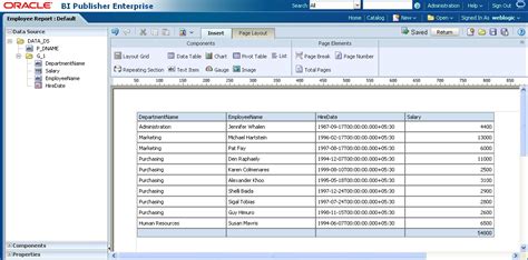 Oracle Business Intelligence Working With BI Publisher G Part Creating A Report