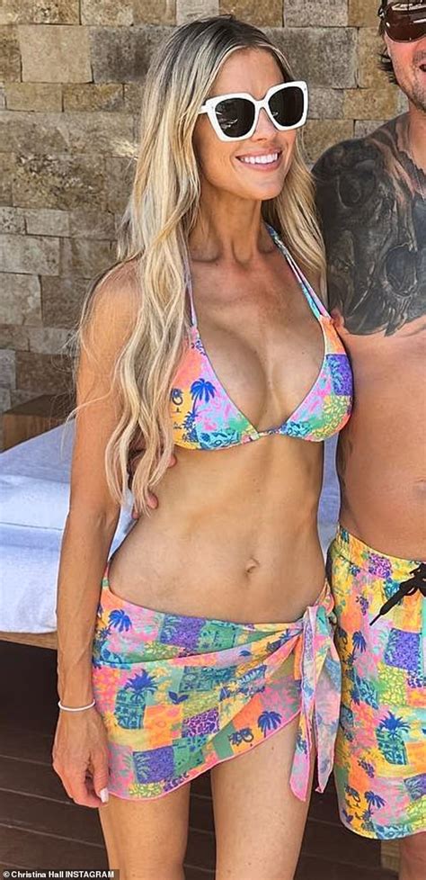 Christina Hall 40 Shows Off Her Very Toned Tummy As She Matches