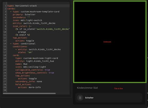 conditional card only works in preview configuration home assistant