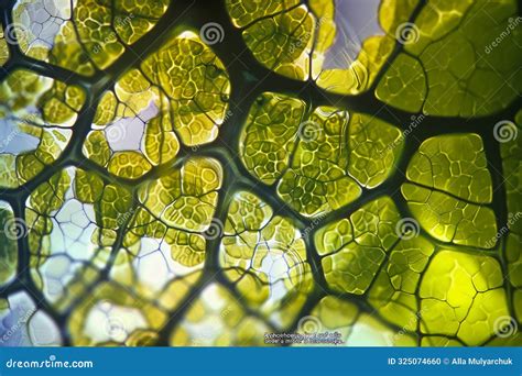 Leaf Cells Microscope Magnification Plant Leaf Microscopic Structure