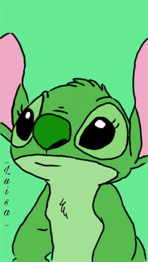 Stitch Imagem De Fundo Para Iphone Tons De Verde Desenho