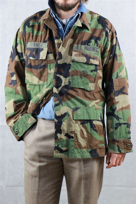 Usmc Bdu Woodland Shirt Army Shirt Outfit Streetwear Men Outfits