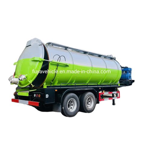 Heavy Capacity 30000 Litres 35m3 Vacuum Sewage Tank Trailer With High