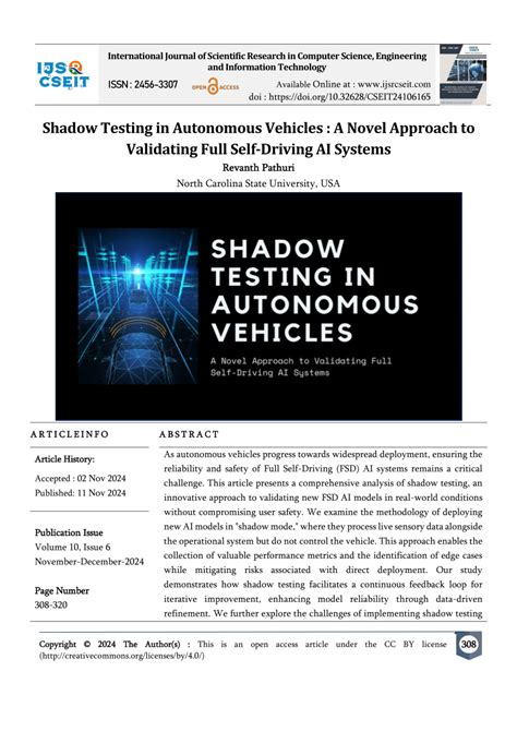 Pdf Shadow Testing In Autonomous Vehicles A Novel Approach To