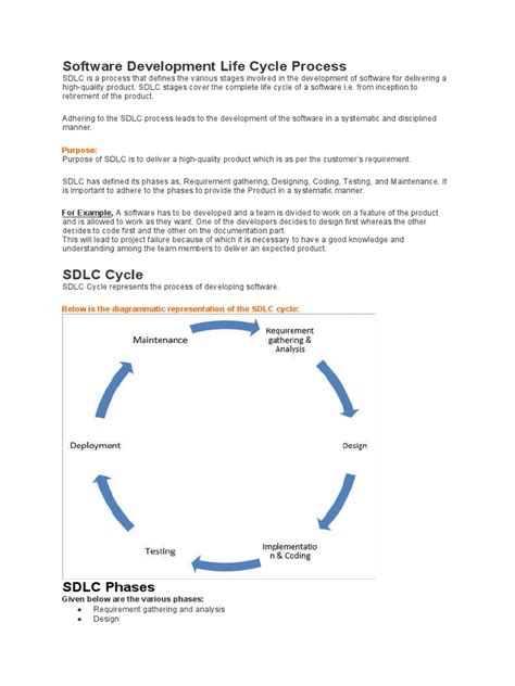 software development life cycle process pdf software testing agile software development