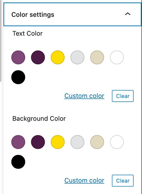 Custom Color Palette For Gutenberg Foxtrot Media Inc