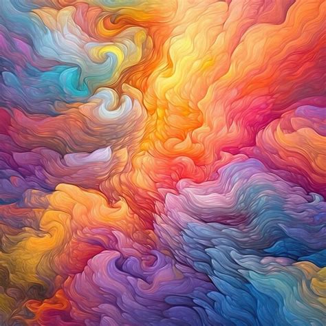 Premium Ai Image An Abstract Psychedelic Cloud Rainbowshift Swirli