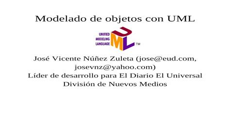 Modelado De Objetos Con Uml Facultad De Ciencias Ar Informatica Anasistem1