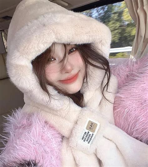 소프트 윈터 퍼 후드머플러 바라클라바 페이크퍼 모자 넥워머 목도리 귀도리 No1800