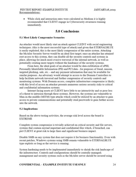 Penetration Test Report Template