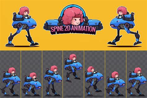 Spine 2d Animation Mech Character Animation Pack 3d Animations