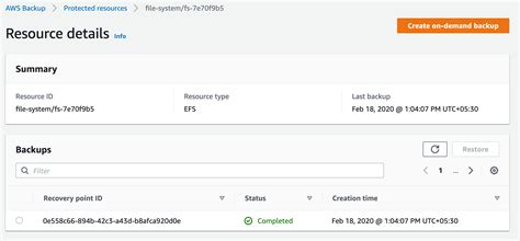 Recover Amazon Efs Files And Folders With Aws Backup Aws Storage Blog