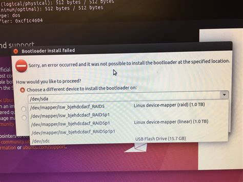 Boot Whats Wrong To Install Grub Ask Ubuntu