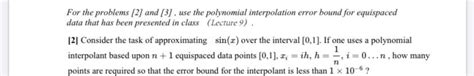 Solved For The Problems 2 And 3 Use The Polynomial