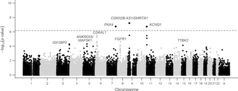 Manhattan Plot Of Discovery Stage Results The Y Axis Represents The Download Scientific