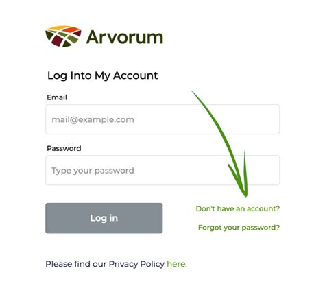 How To Create The Arvorum Account Arvorum Help Center