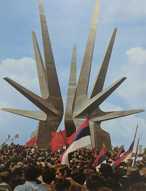 Komaj Monument Belgrade Concrete