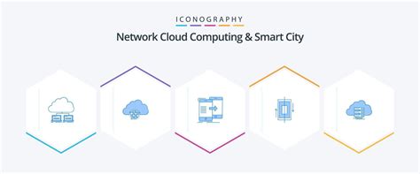 Network Cloud Computing And Smart City 25 Blue Icon Pack Including