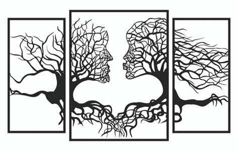 TREE FACE SHAPE DXF CNC Sign For Plasma Laser Waterjet Router Plotter Cut Vector 4 05 PicClick UK