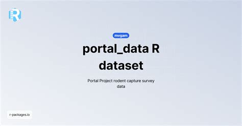 Portaldata Dataset R Packages Portaldata Dataset R Packages
