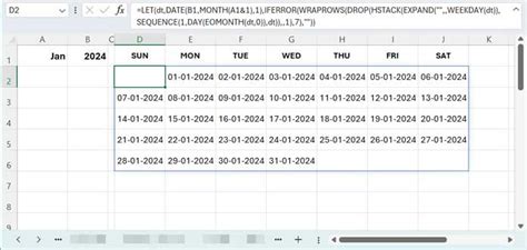How To Create A Calendar In Excel Formula