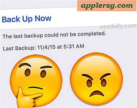 Memperbaiki Pencadangan Terakhir Tidak Dapat Diselesaikan IOS ICloud