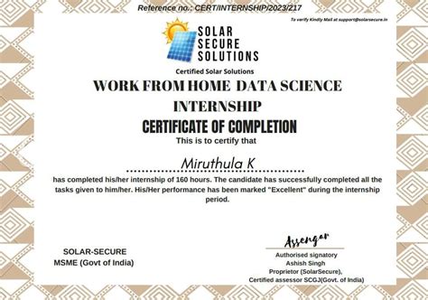 datascience internshipexperience solarsecuresolutions miruthula k