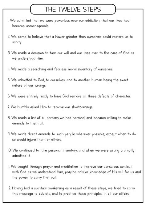 Narcotics Anonymous 12 Steps Worksheets Anonymous Narcotics