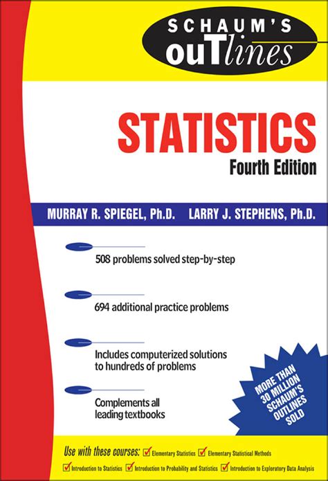 Spiegel Statistics Statistical Book Theory And Problems Of Statistics Schaums Outline Of