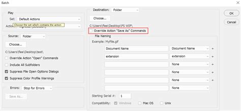 solved batch won t perform convert mode action adobe community