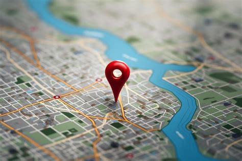 Pinpointed Spot On Map Premium Ai Generated Image