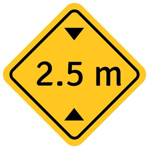 Premium Photo Traffic Sign Cautionary Beware Maximum Height