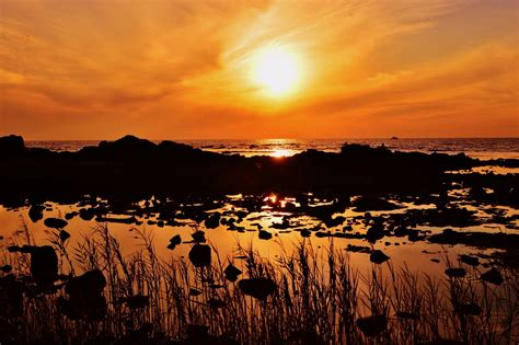 静寂の夕景 能登は上野海岸