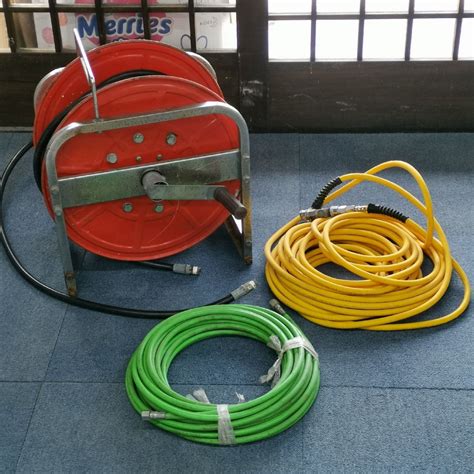 全体的に状態が悪い送料無料 1スタ 現状品 エアーホース ドラム式エアーホース まとめセット エアーツール ホース リール ドラム
