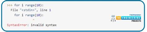 Python Syntax Errors The Engineering Projects