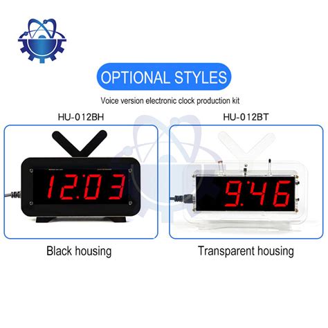 Diy Kit Electronic Clock Led Microcontroller Kit Digital Clock Time Light Control Temperature