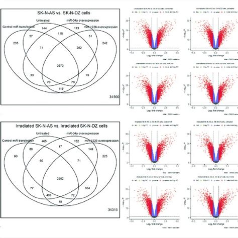 Euler And Corresponding Volcano Plots For Gene Expression Differences