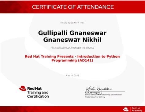nikhil gullipalli on linkedin redhat redhatacademy python technicalhub technicalhubio…