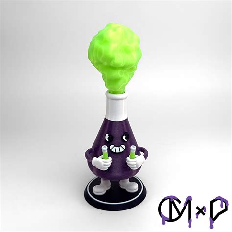 free stl file science flask character 🧪 3mf ・3d printer design to download・cults