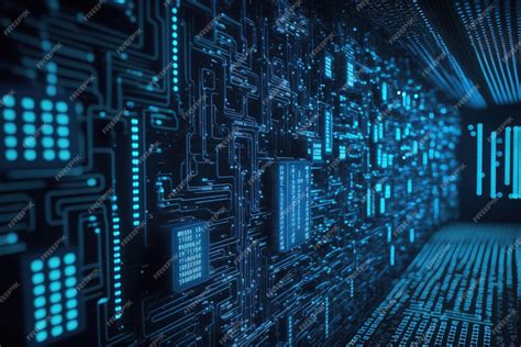 premium photo digital background blue matrix coding or hacking concept abstract data concept