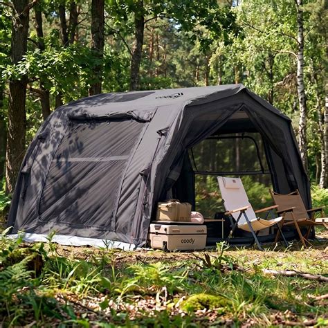 Coody 100 Pro Gray Premium Inflatable Canvas Tent For 24 Campers