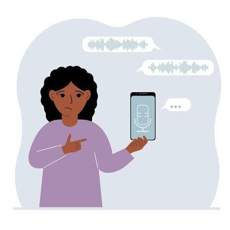 Menina Segurando O Smartphone Usando O Aplicativo De Assistente De Voz Conceito De